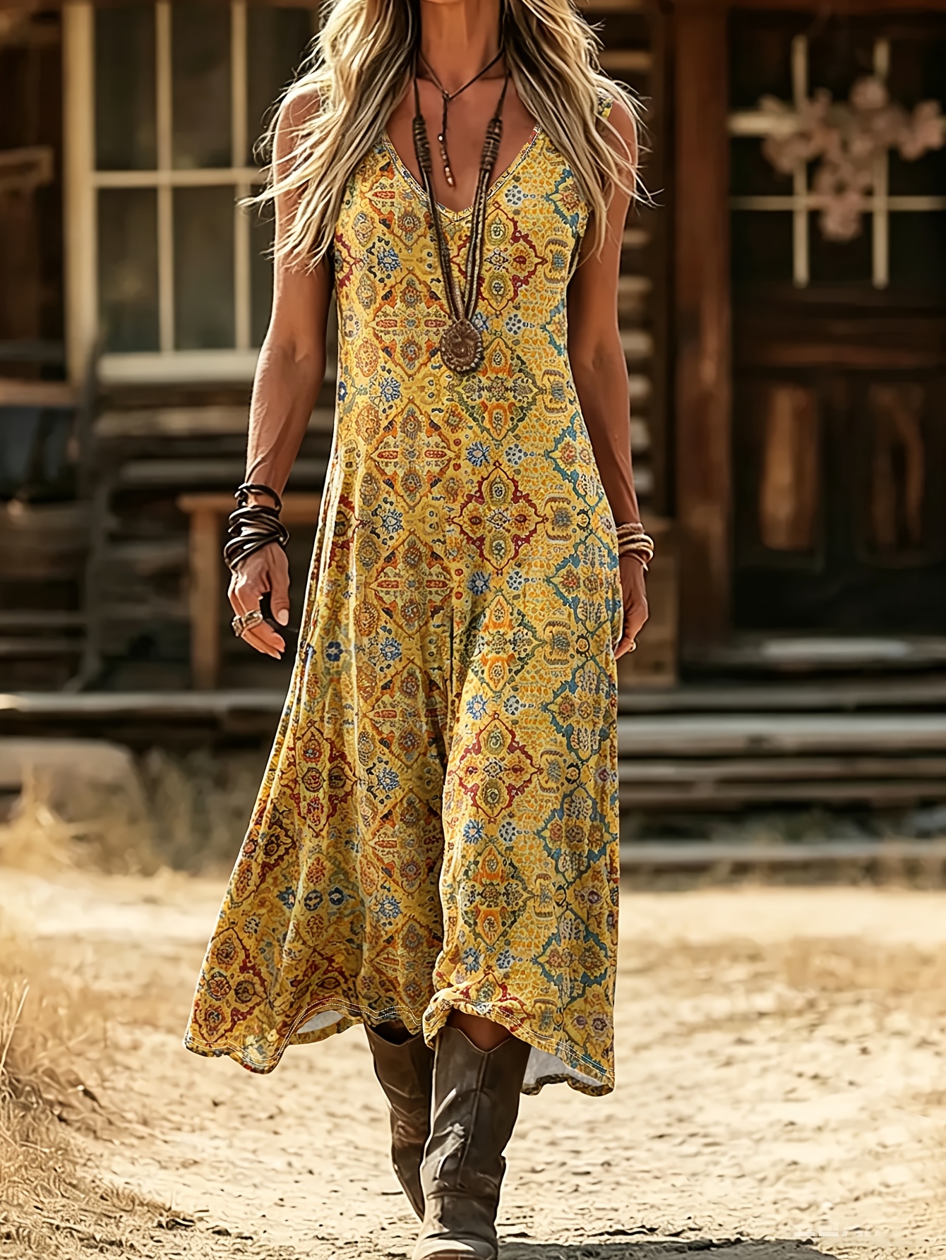 women boho dresses sold on Temu United States