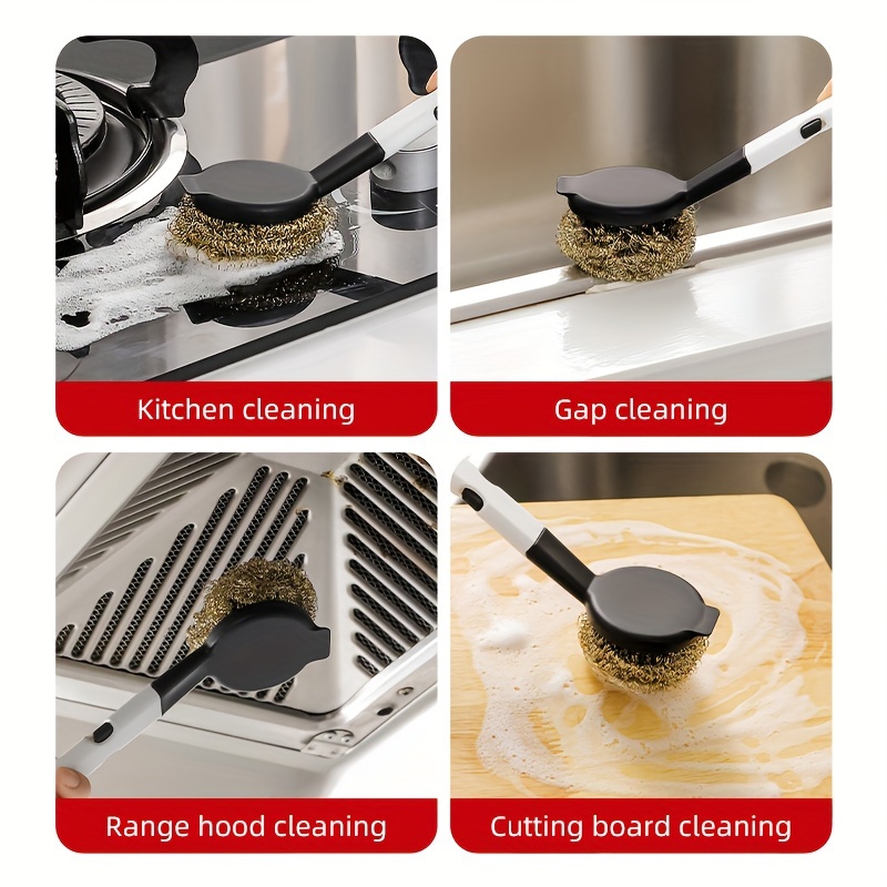 Perie multifuncțională pentru curățarea bucătăriei cu mâner - Temu Moldova