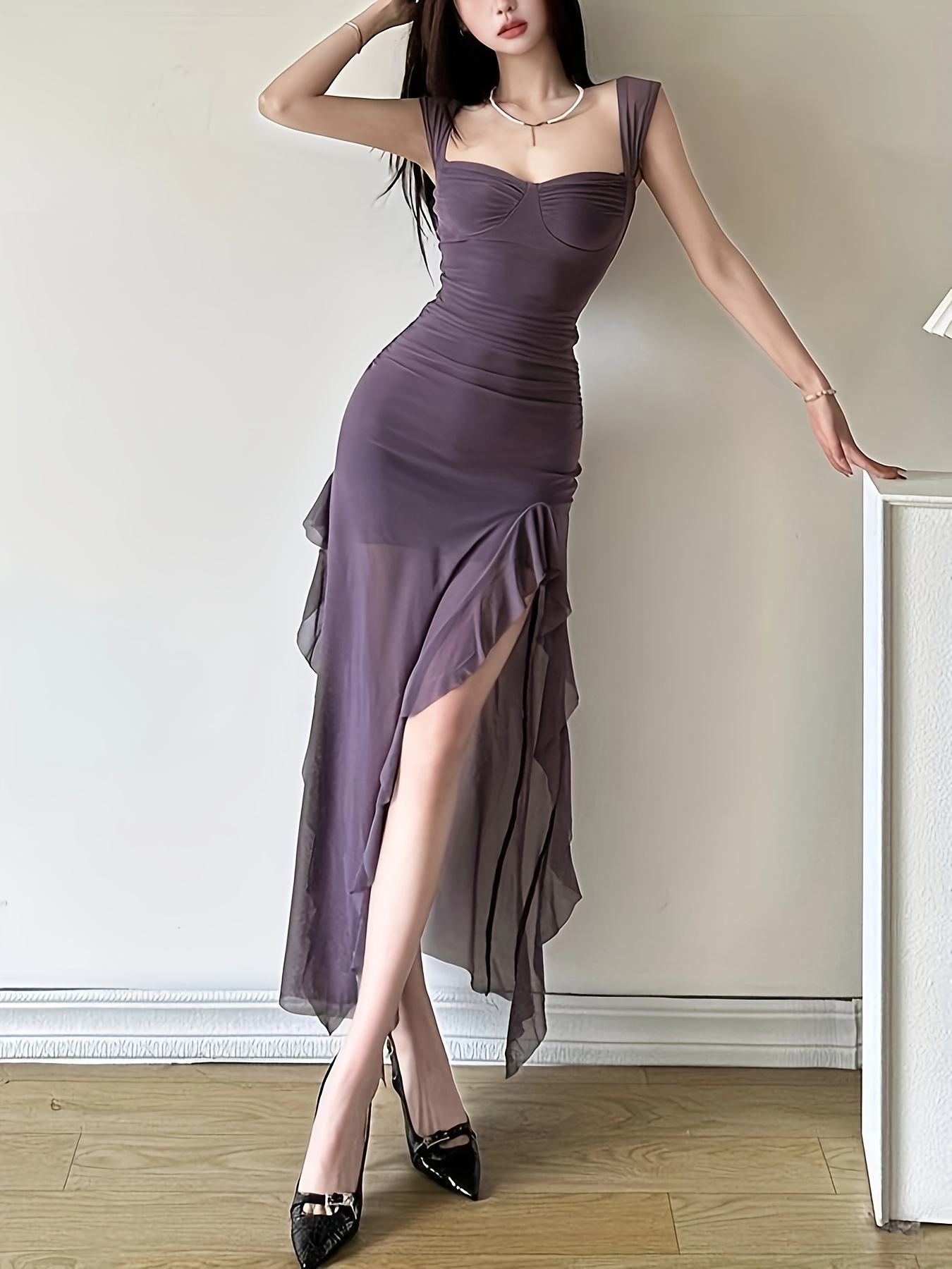 Lila High Low Ballkleider