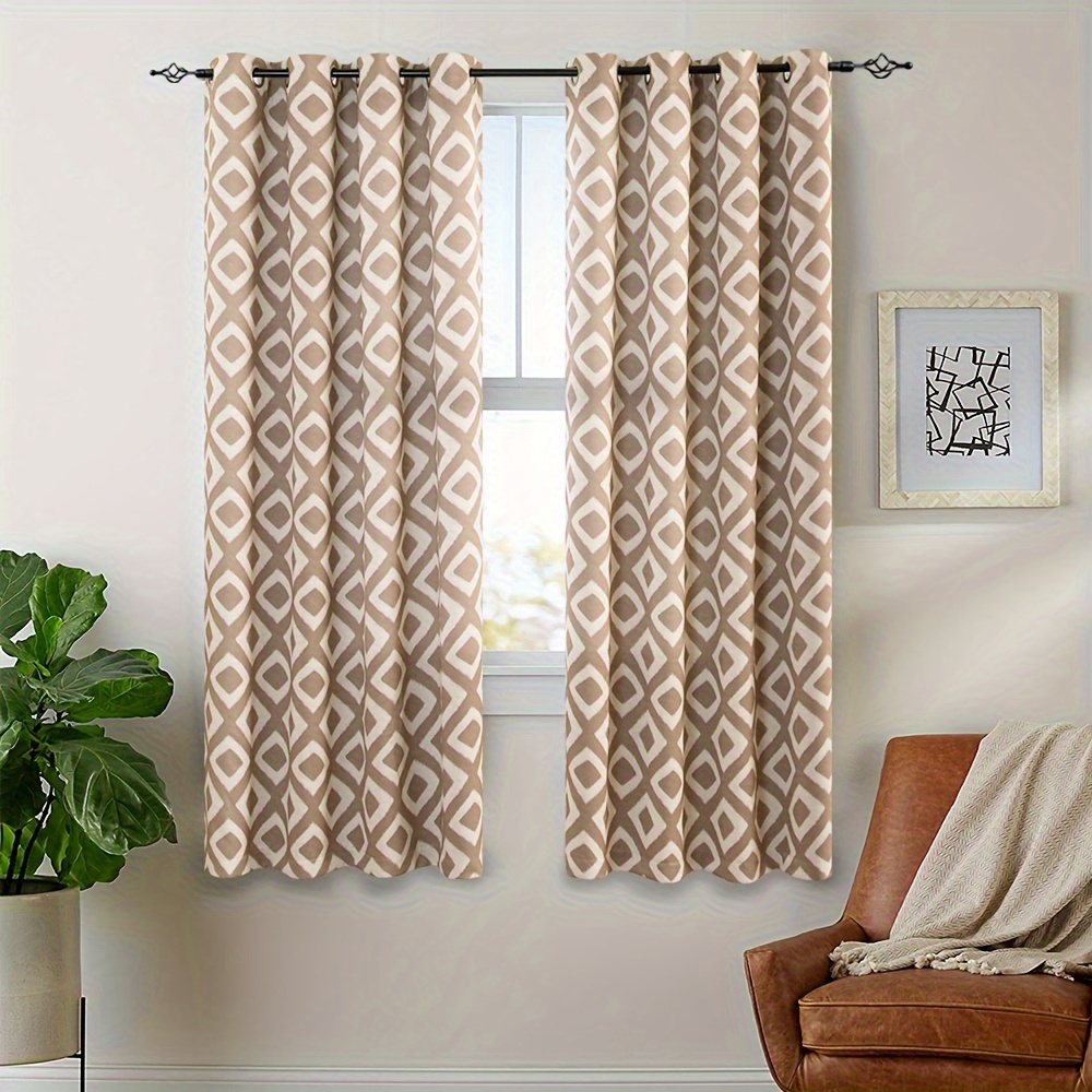 2pcs Double Sided Lightless Blackout Cloth Printed Curtain - Temu ...