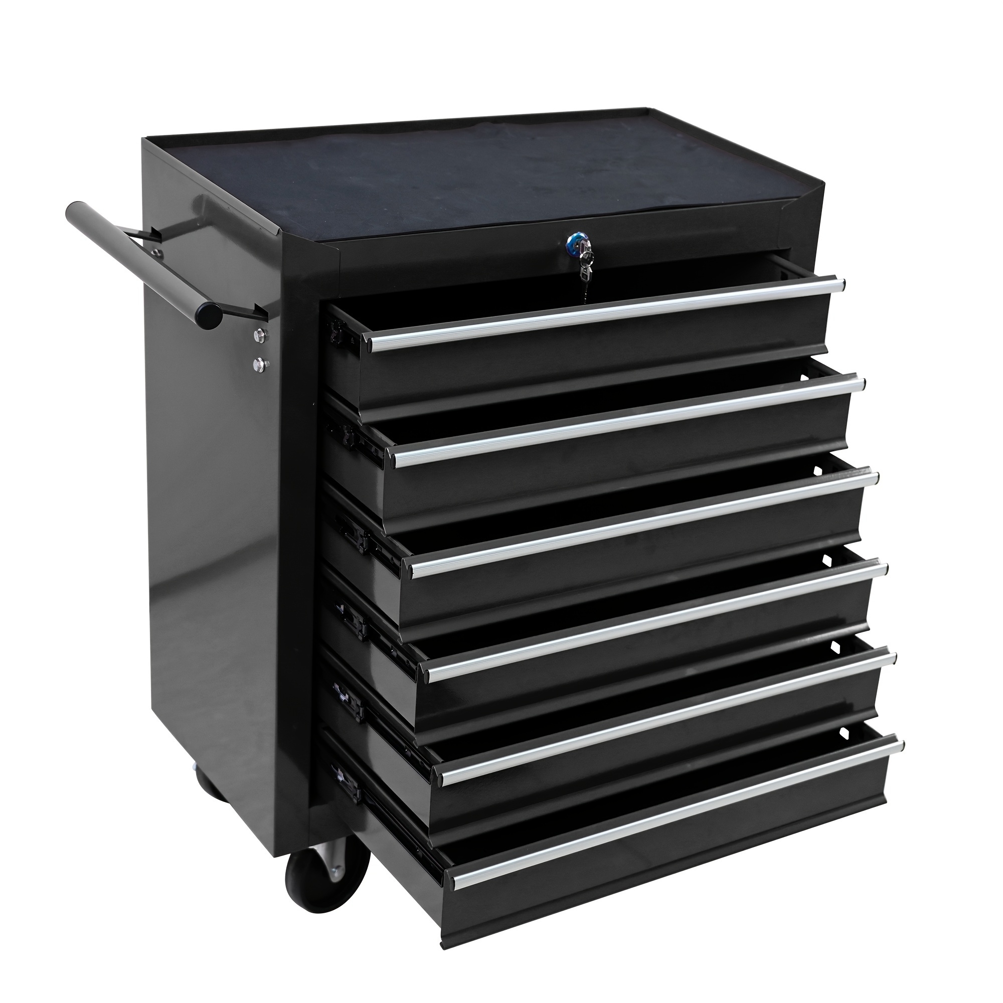 6 Drawers Multifunctional Tool Cart Wheels black - Temu