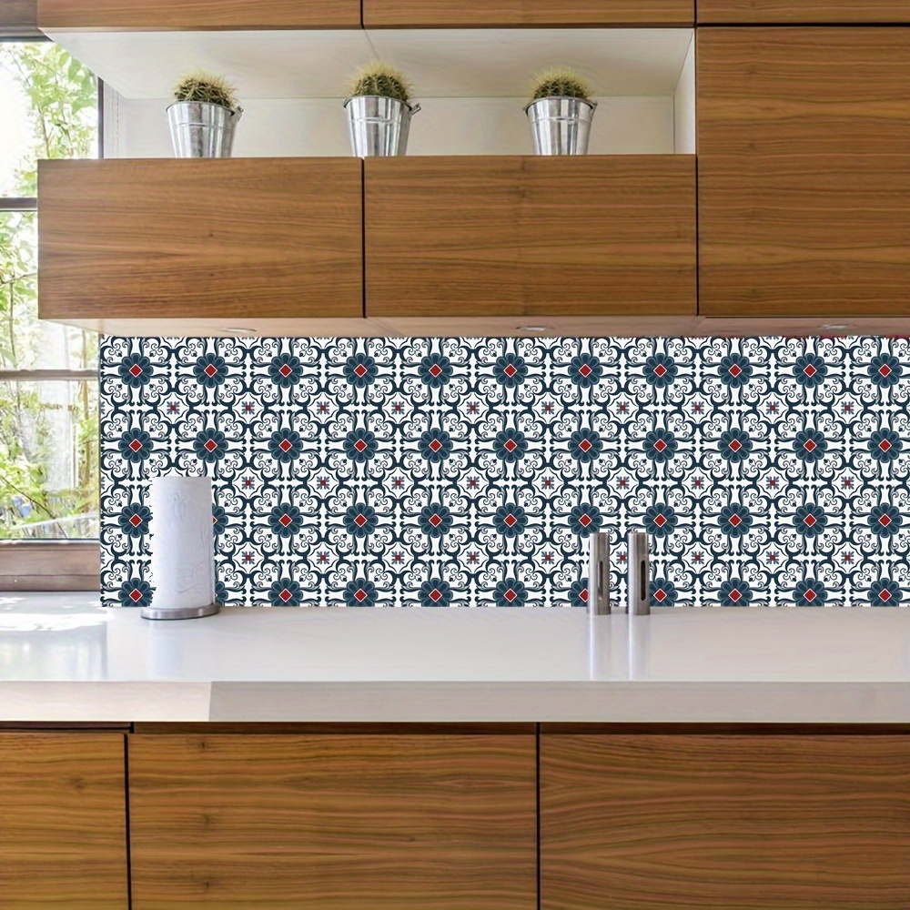 10pcs Classic Waterproof Marble Style Tile Wall Stickers, Self-adhesive ...