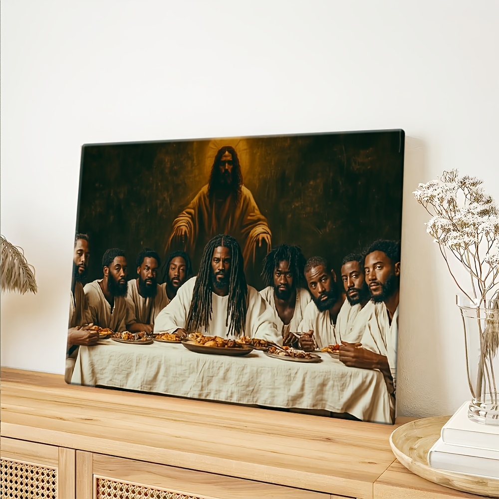 Black Last Supper Canvas