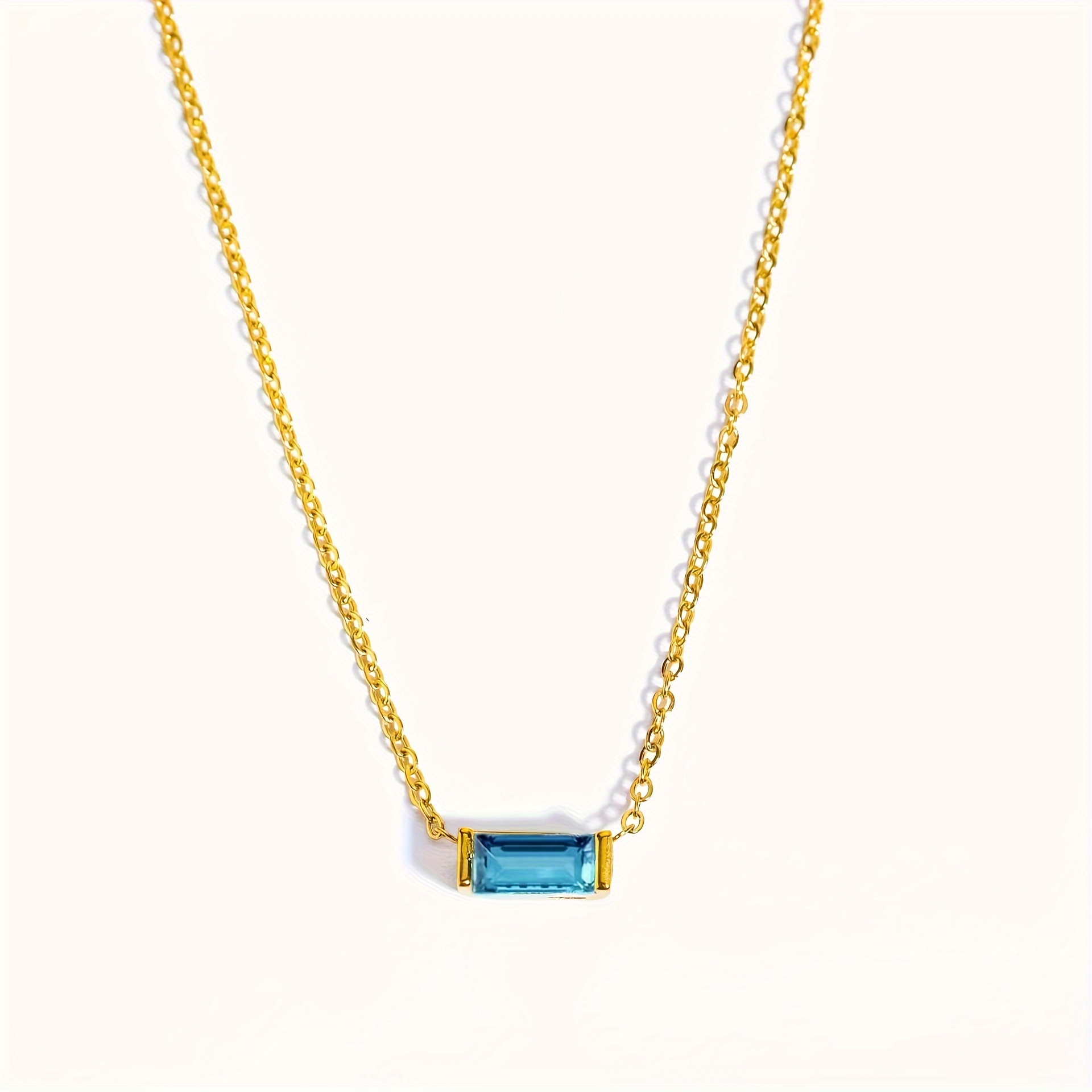 Exquisite Pendant Necklace 12 Birthstone Zircon Pendant - Temu United ...