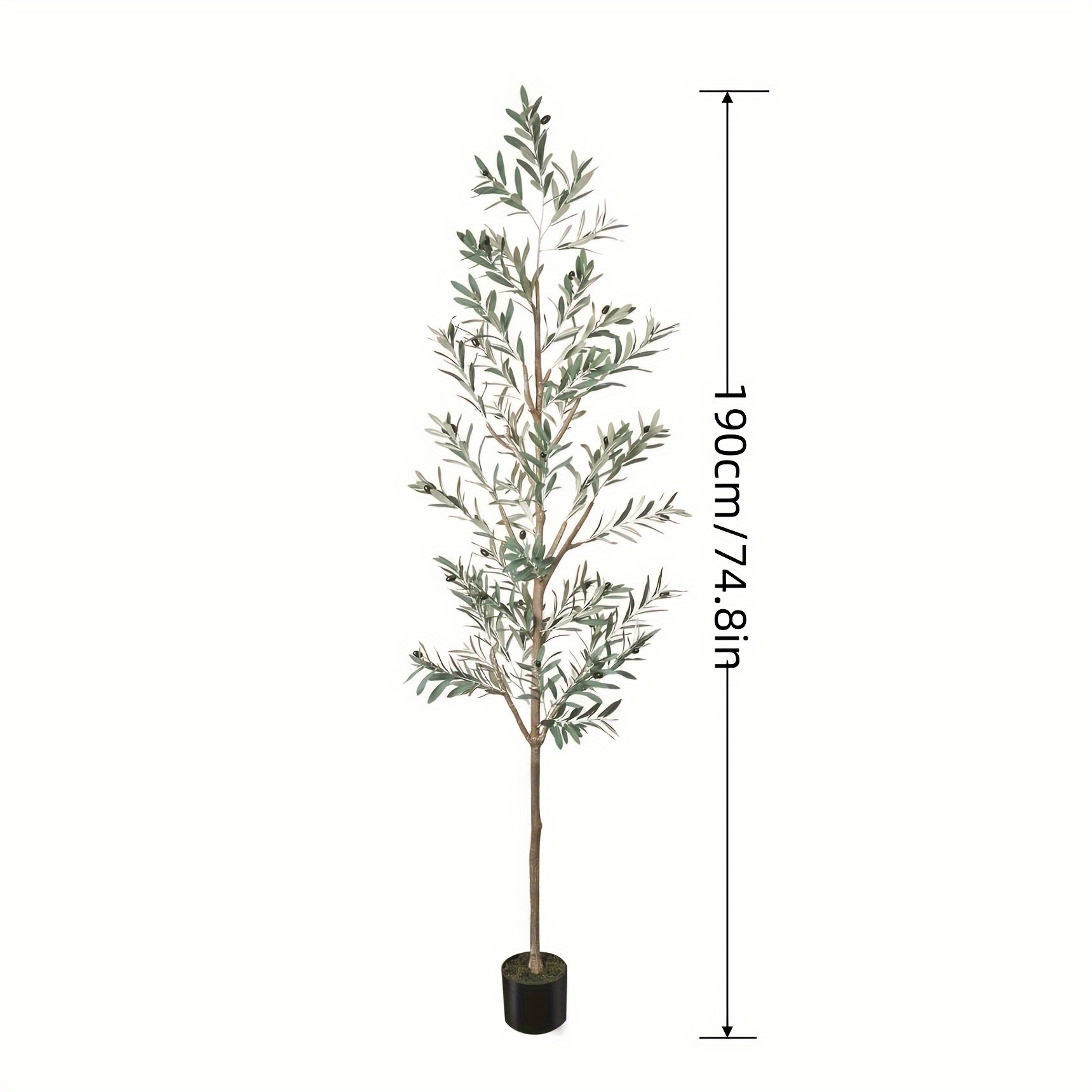 1pc 7 8ft 94 5in Olive Tree Tall Skinny Artificial Plants For Home ...