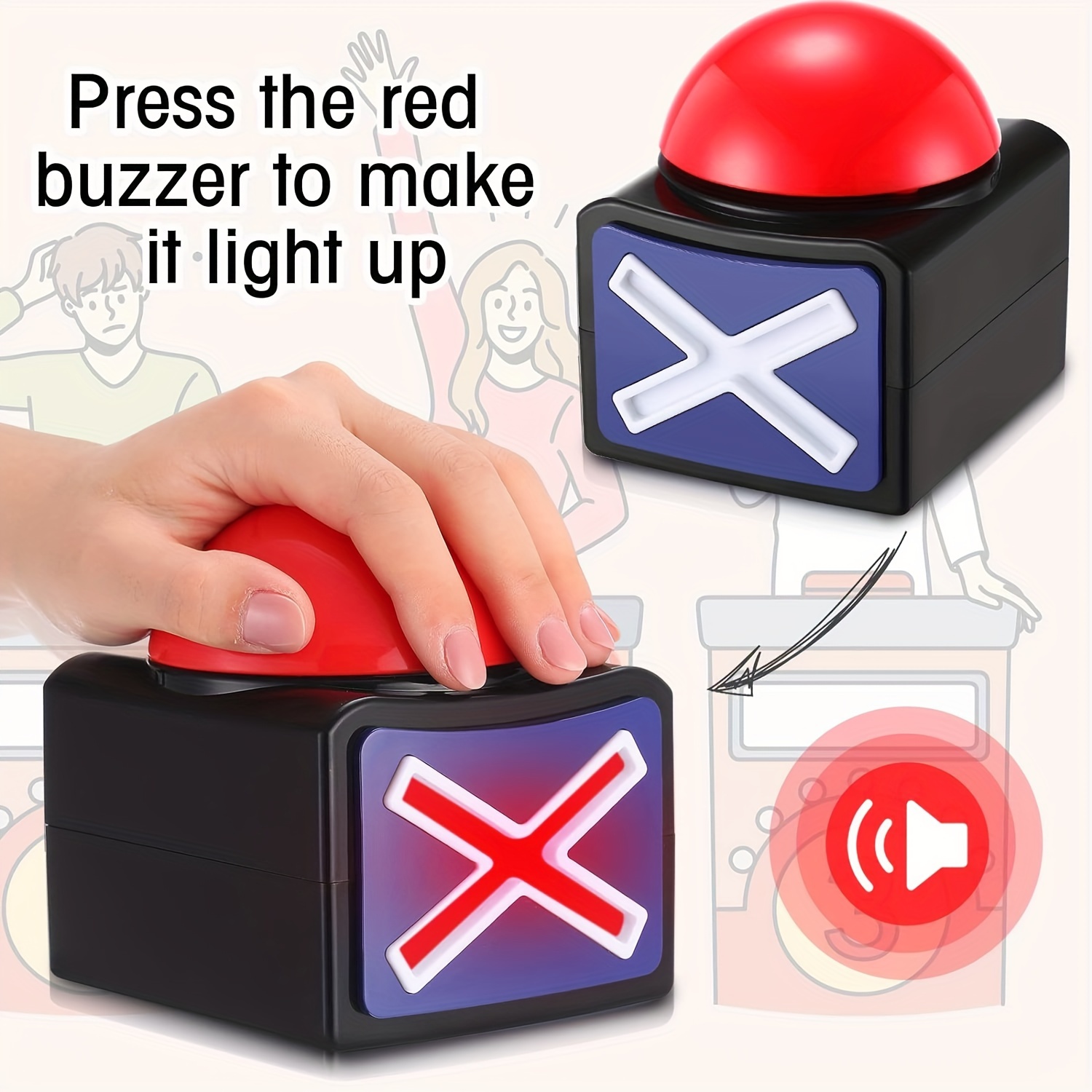 Buzzer Answer Button Toy Buzzer Light Alarm Sound - Temu