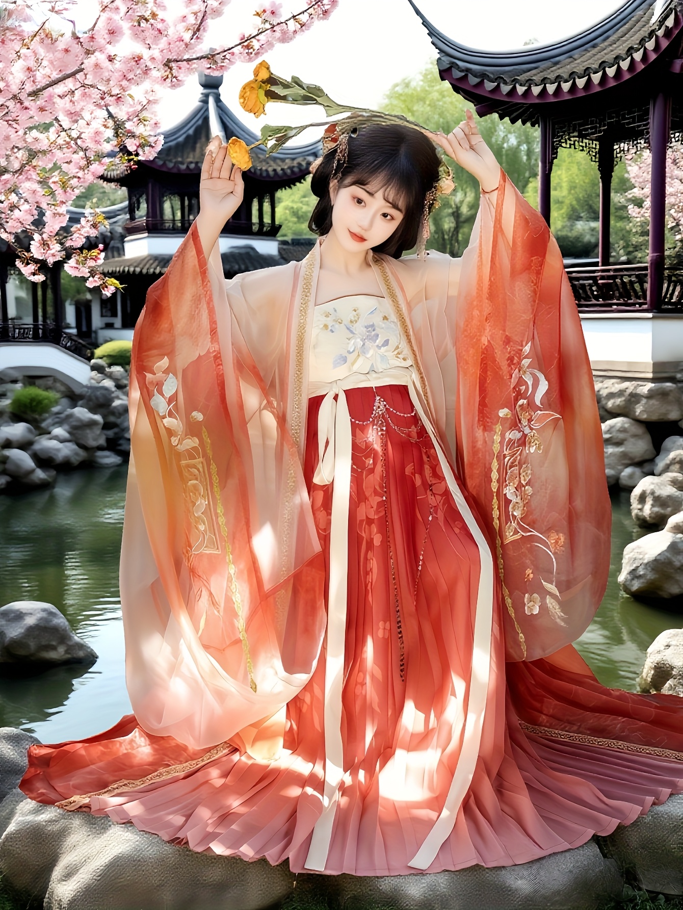 hanfu sold on Temu United States