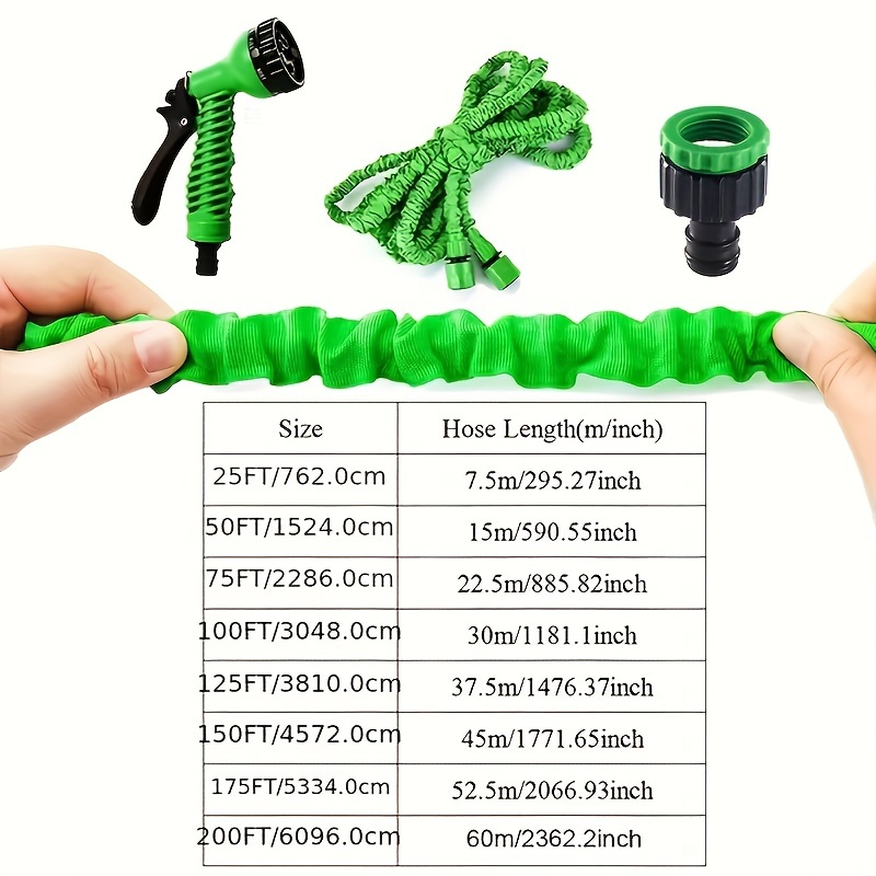 Flexible Expandable Garden Hose 7 function Nozzle - Temu Canada