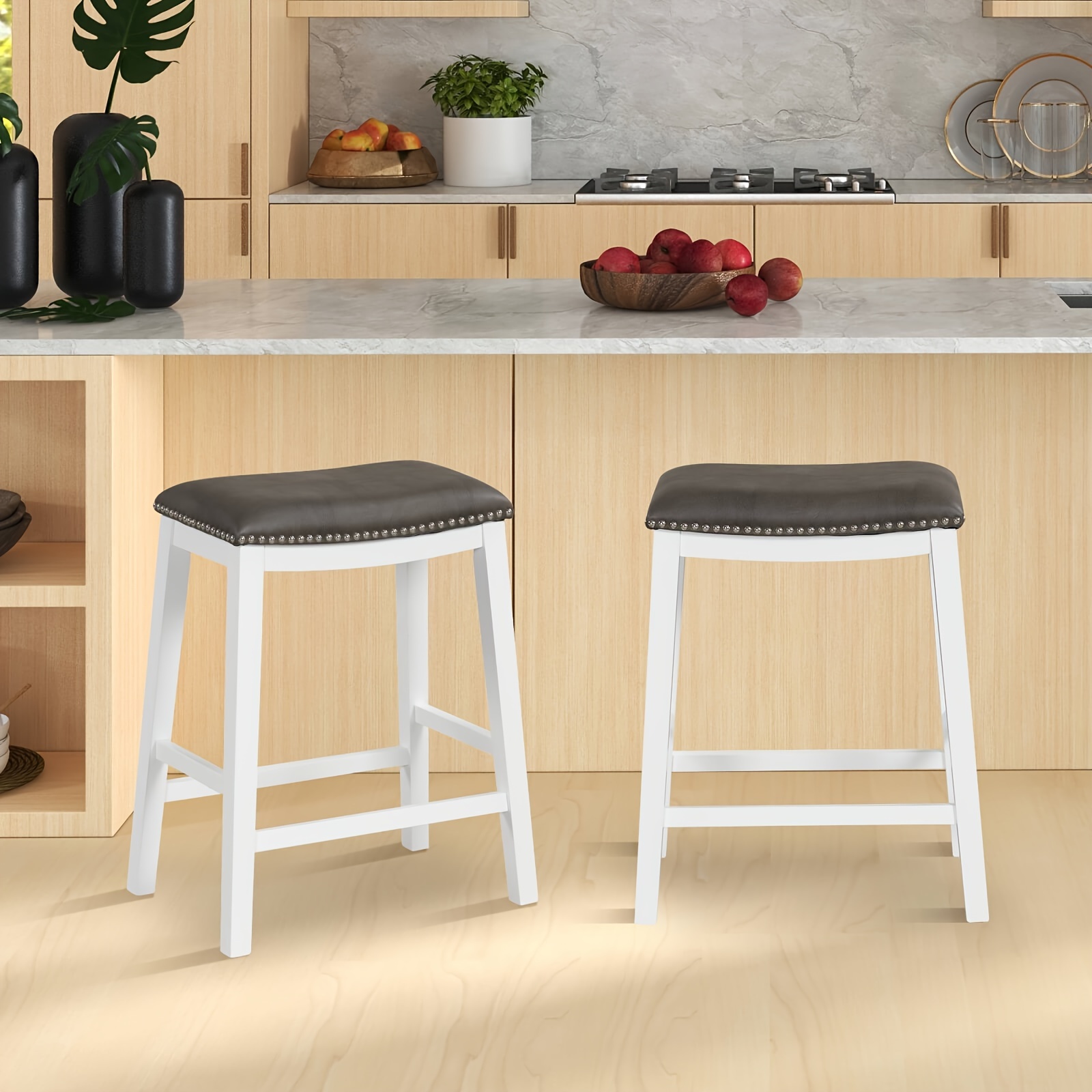 counter height bar stools upholstered seat sturdy Temu