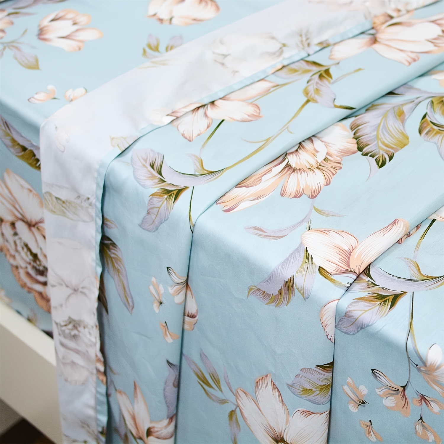 100% Cotton Shabby Floral Bed Sheet Set Farmhouse Bedding - Temu