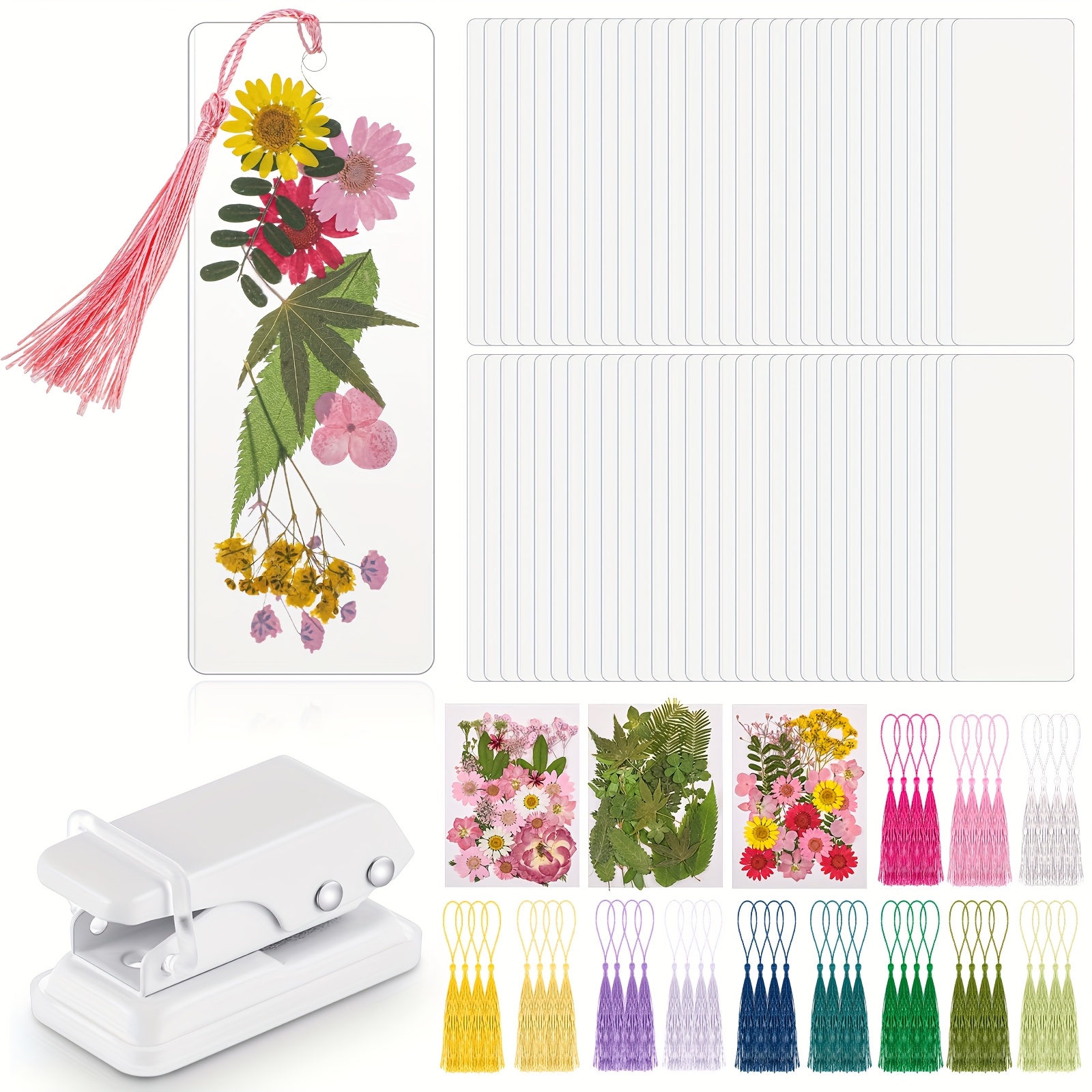pressed flower bookmark sold on Temu United States
