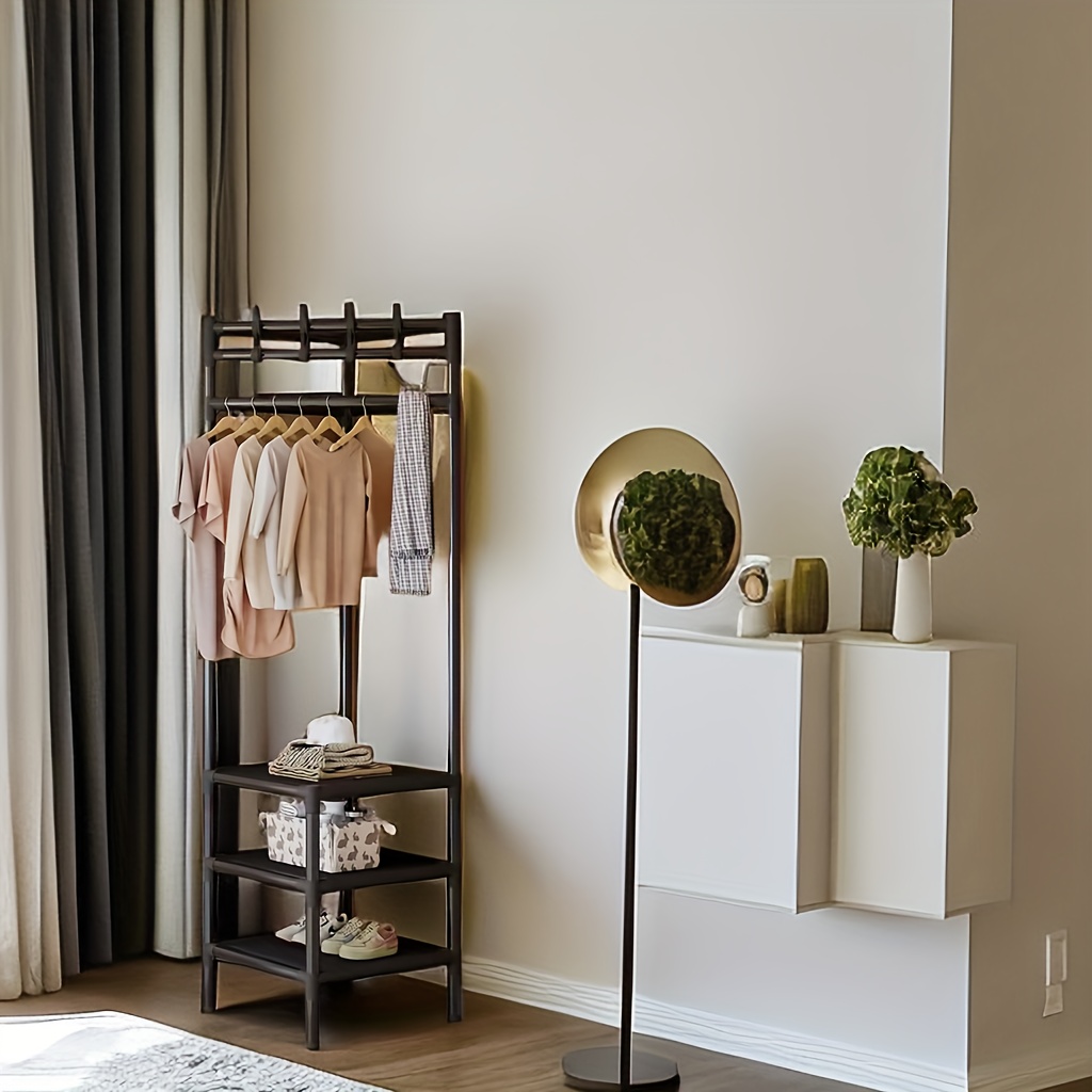 3 layer Storage Rack Hooks Clothes Hats Shoes Items Storage - Temu ...