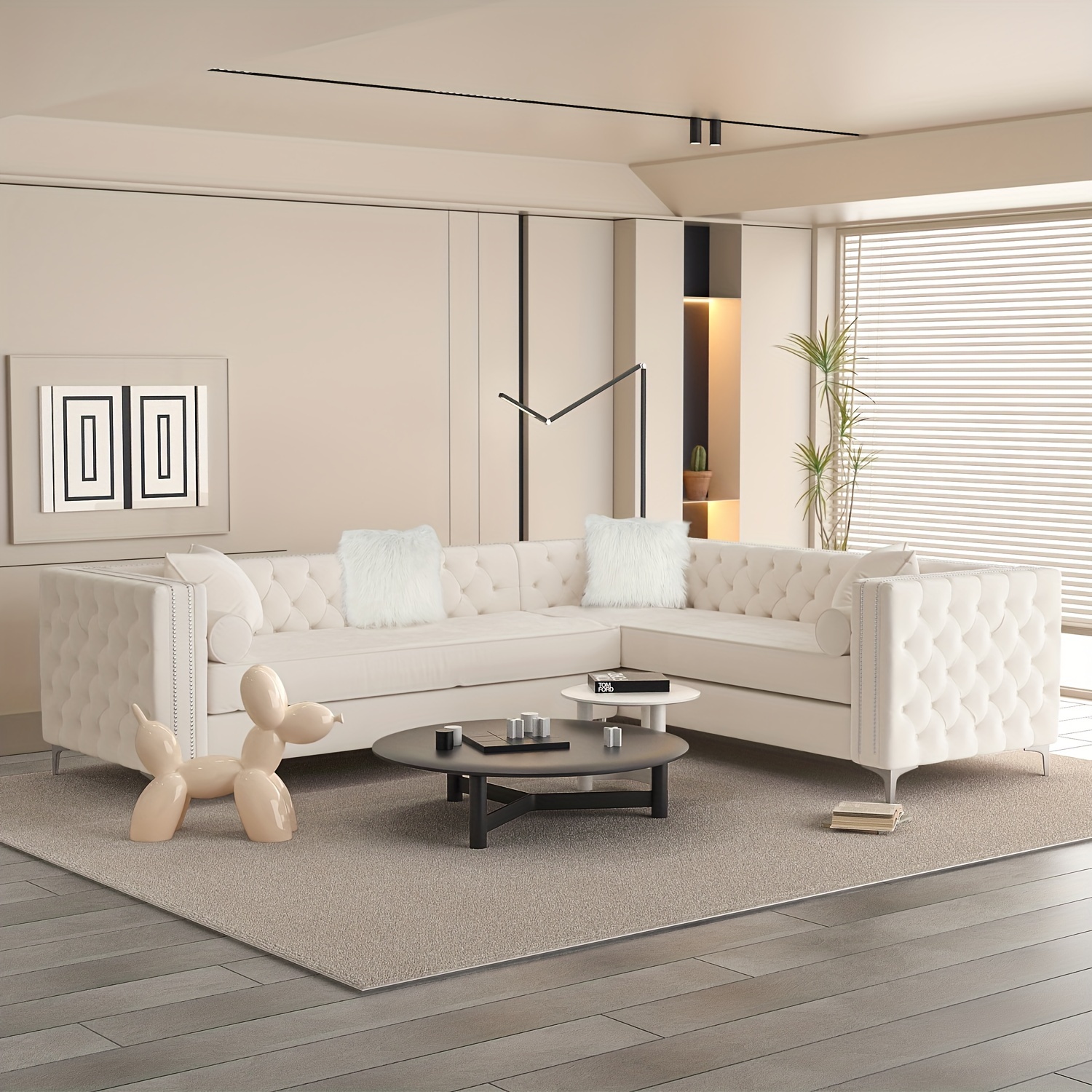 tufted velvet couch sectional sofa couches Temu