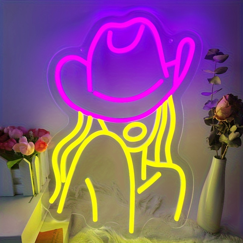 1pc Cowgirl Neon Signs Light Décoration Murale Led - Temu Switzerland