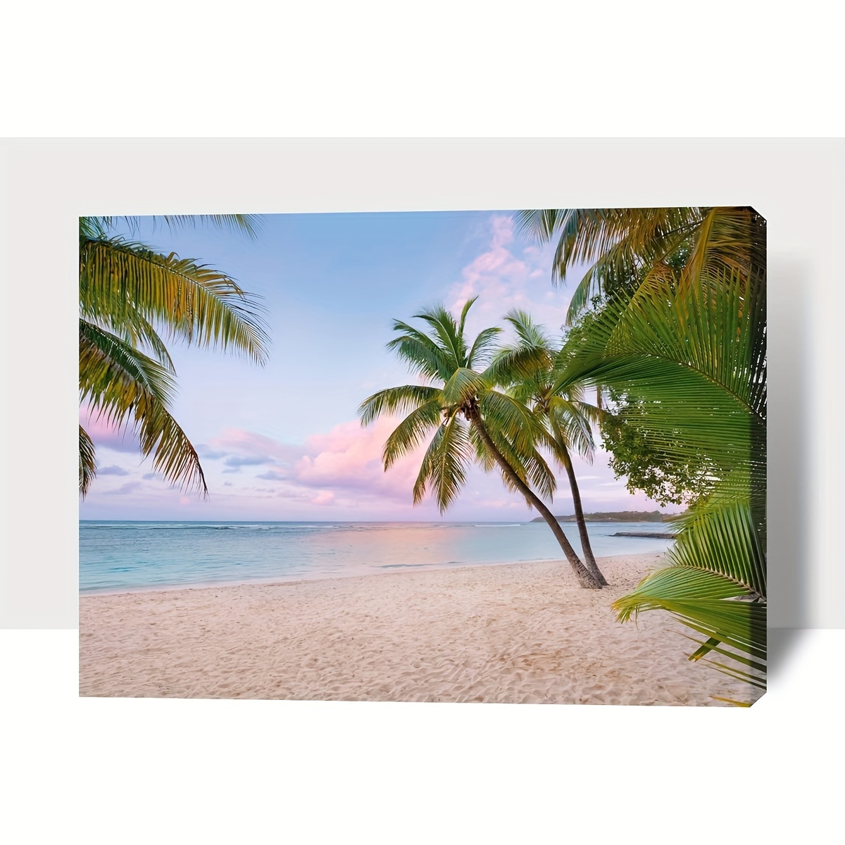 ( Framed) Coconut Tree Beach Canvas Wall Art Ocean Pictures - Temu ...