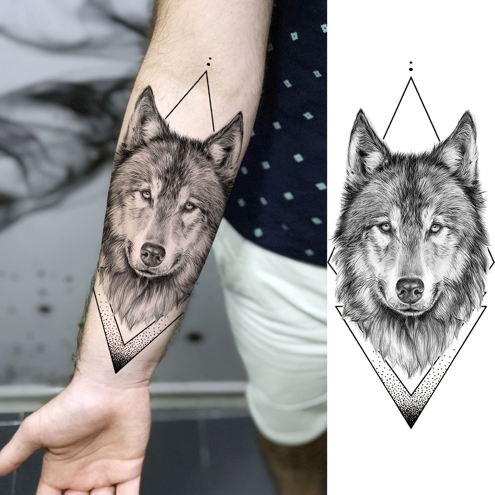 Geometric Temporary Tattoo Sticker Unisex Adult - Temu