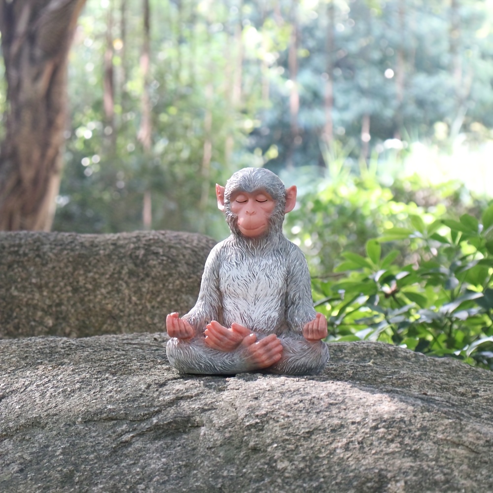 Meditation Monkey Stretching Monkey Statue resin - Temu