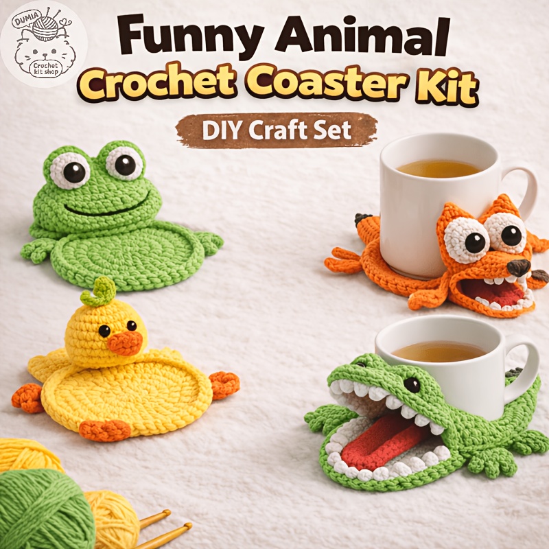 crochet coasters sold on Temu United States