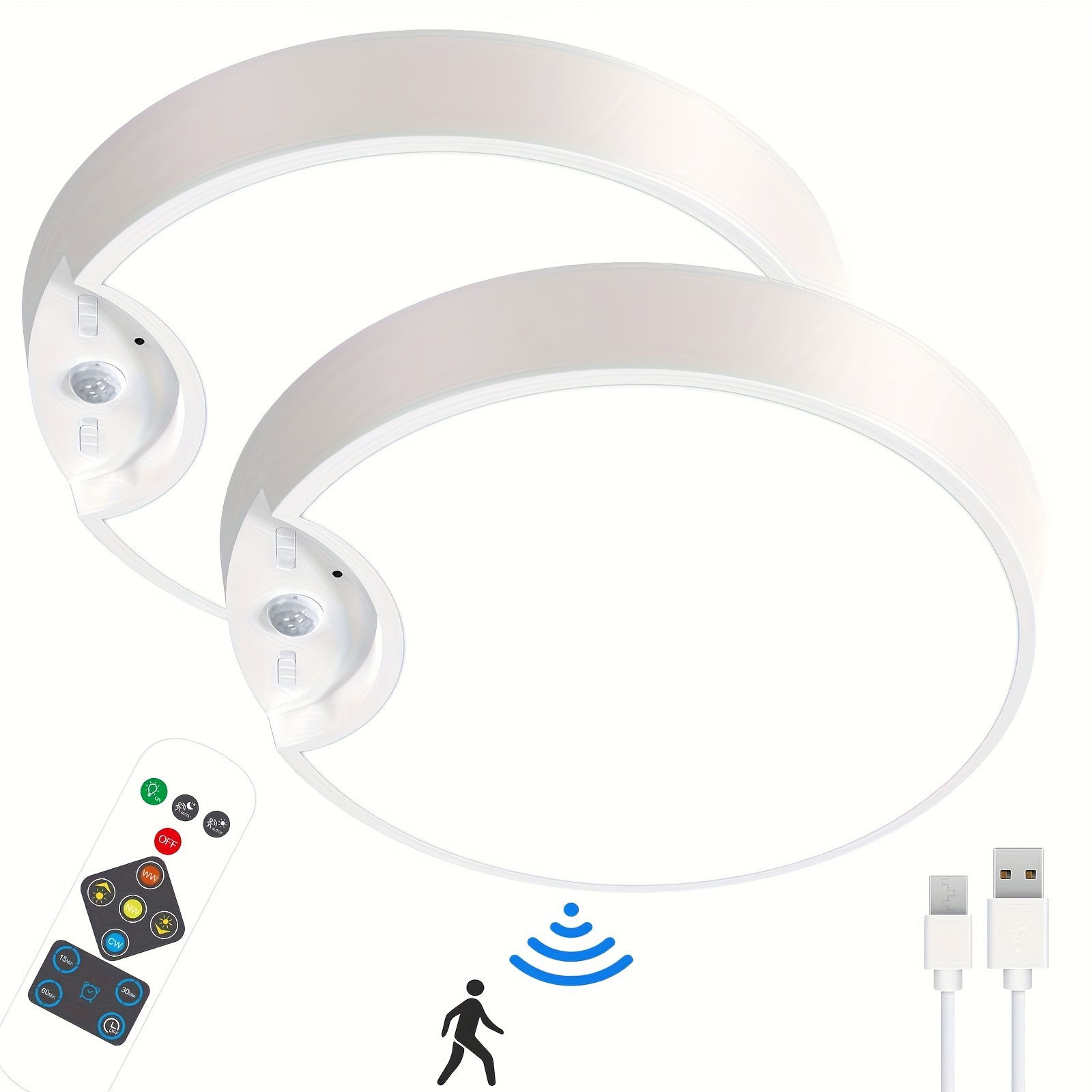 wireless indoor motion sensor light sold on Temu United States