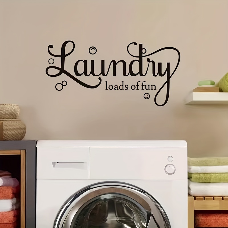Creative Wall Sticker Laundry Slogan Print Self adhesive - Temu United ...