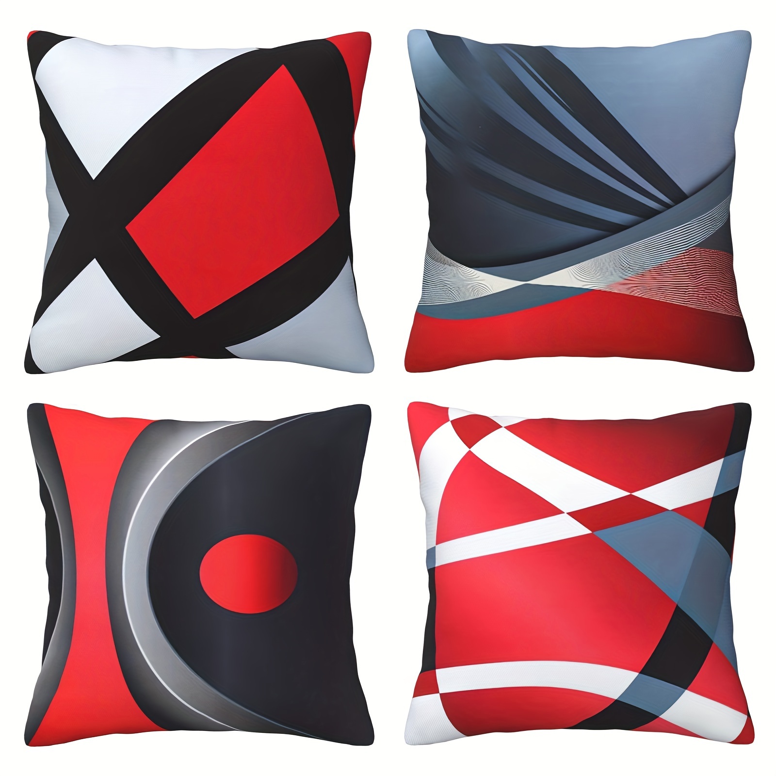 Abstract Stripes Square Polyester Cushion Cover Throw Pillow - Temu New ...