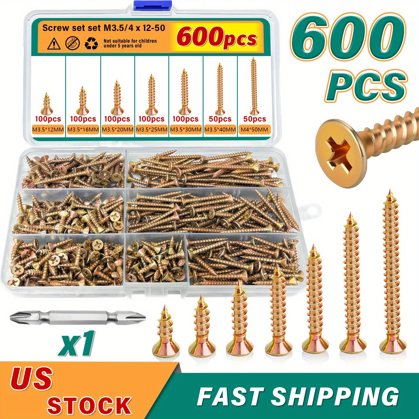 screws sold on Temu United States