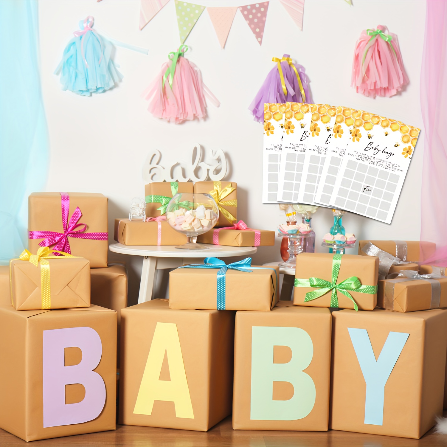 Bee Themed Baby Shower Bingo Cards Paper Baby Shower - Temu United