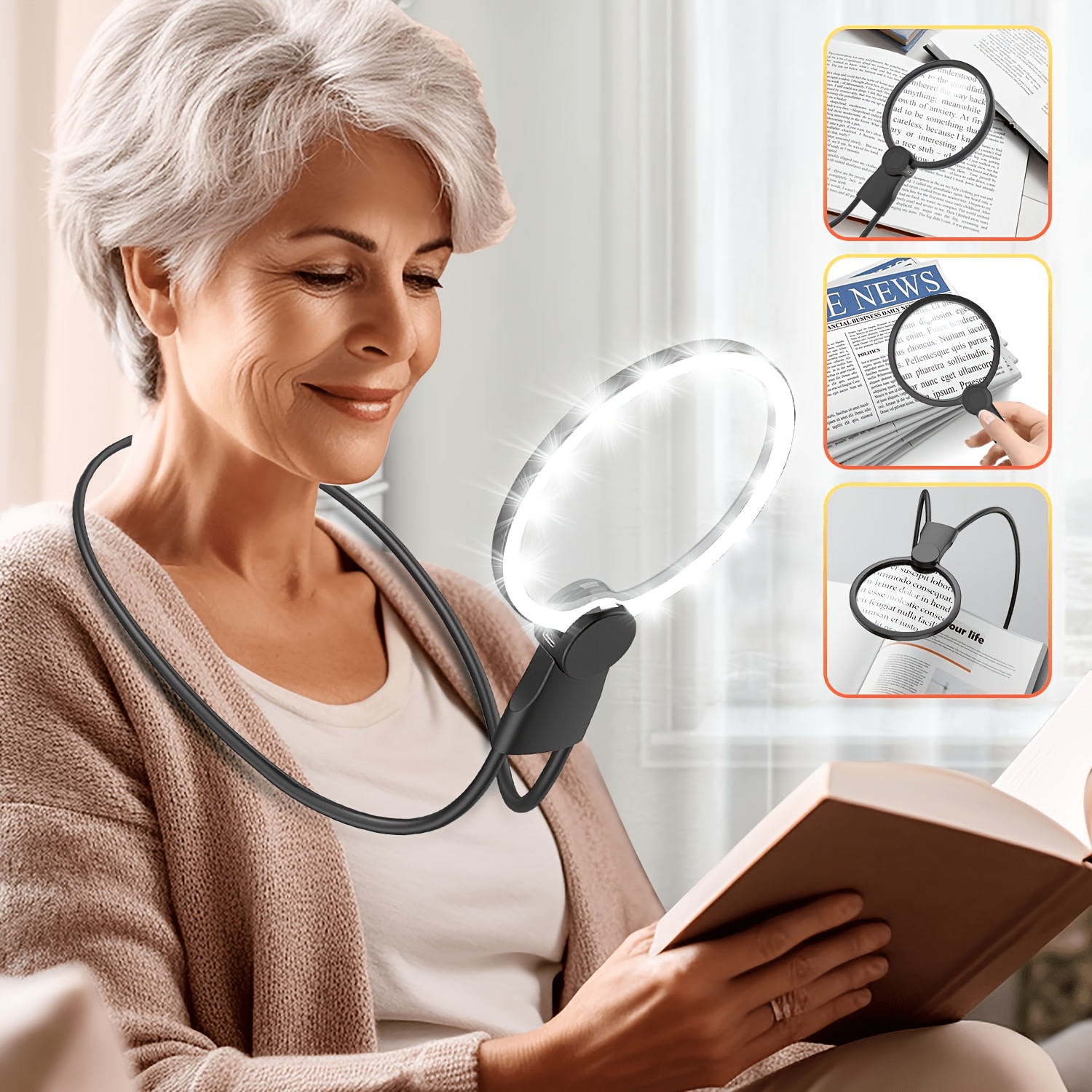light magnifying glass sold on Temu Australia