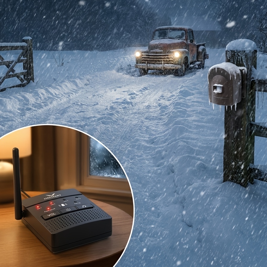 wireless solar driveway alarm sold on Temu United States
