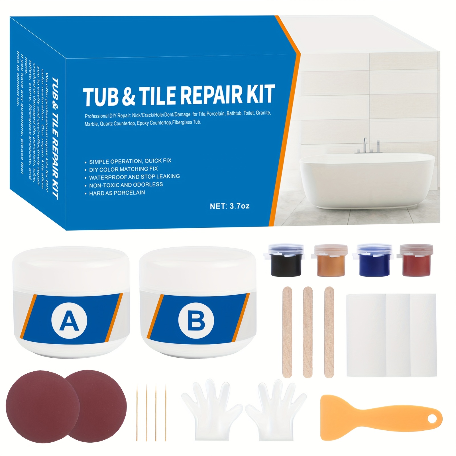Countertop Paint Kit Tub Repair Kit Granite And Quartz Countertop Chip ...
