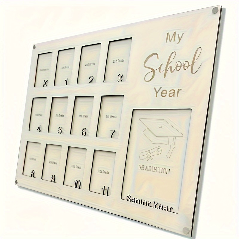 School Year Photo Frame Graduation School Photo Frame Back - Temu