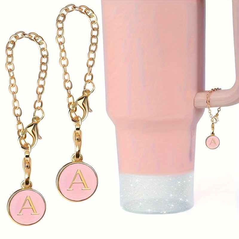 Silicone Cup Bottom Sleeve Initial Letter Charm Tumbler - Temu Canada