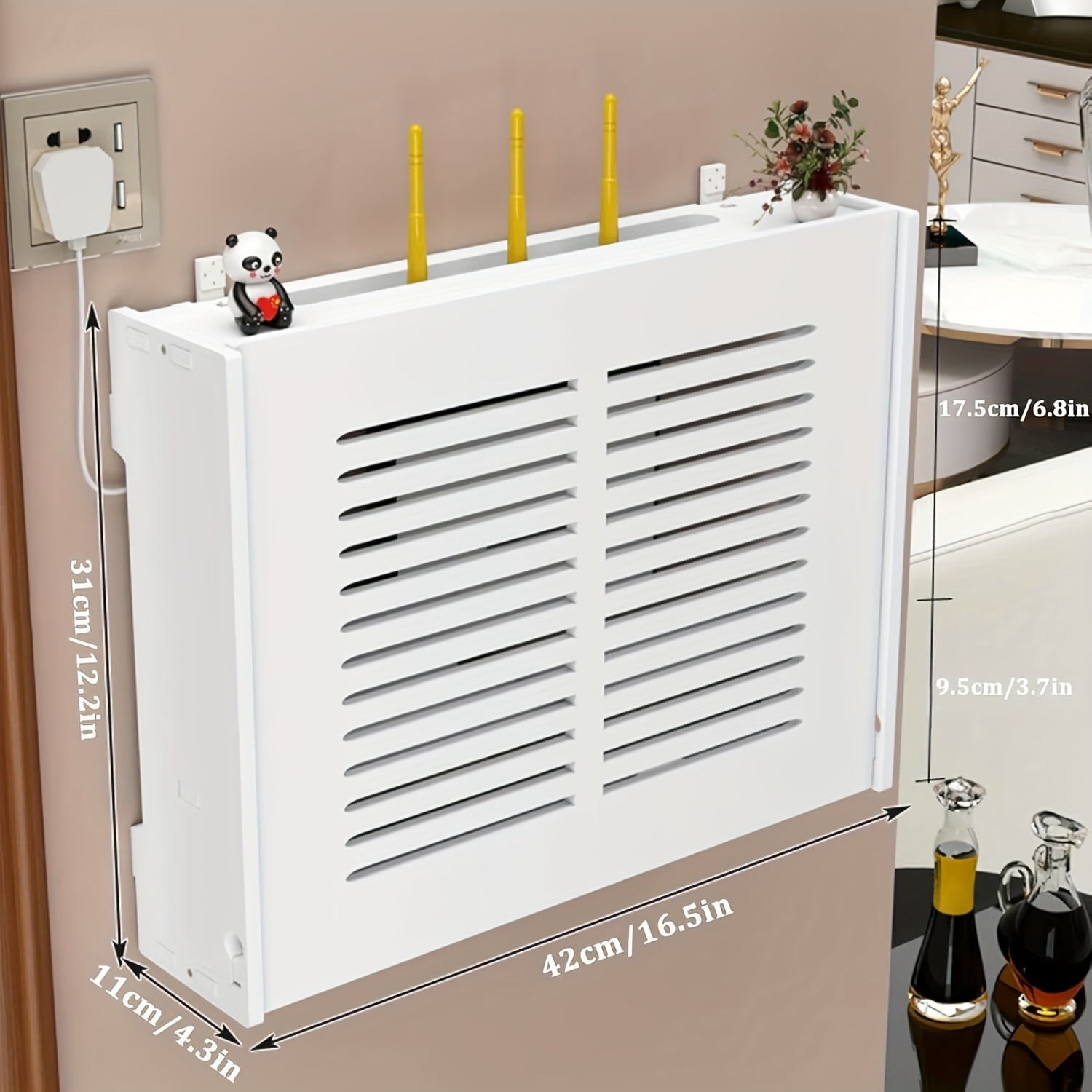 Multi functional Wall mounted Router Organizer: Wifi - Temu