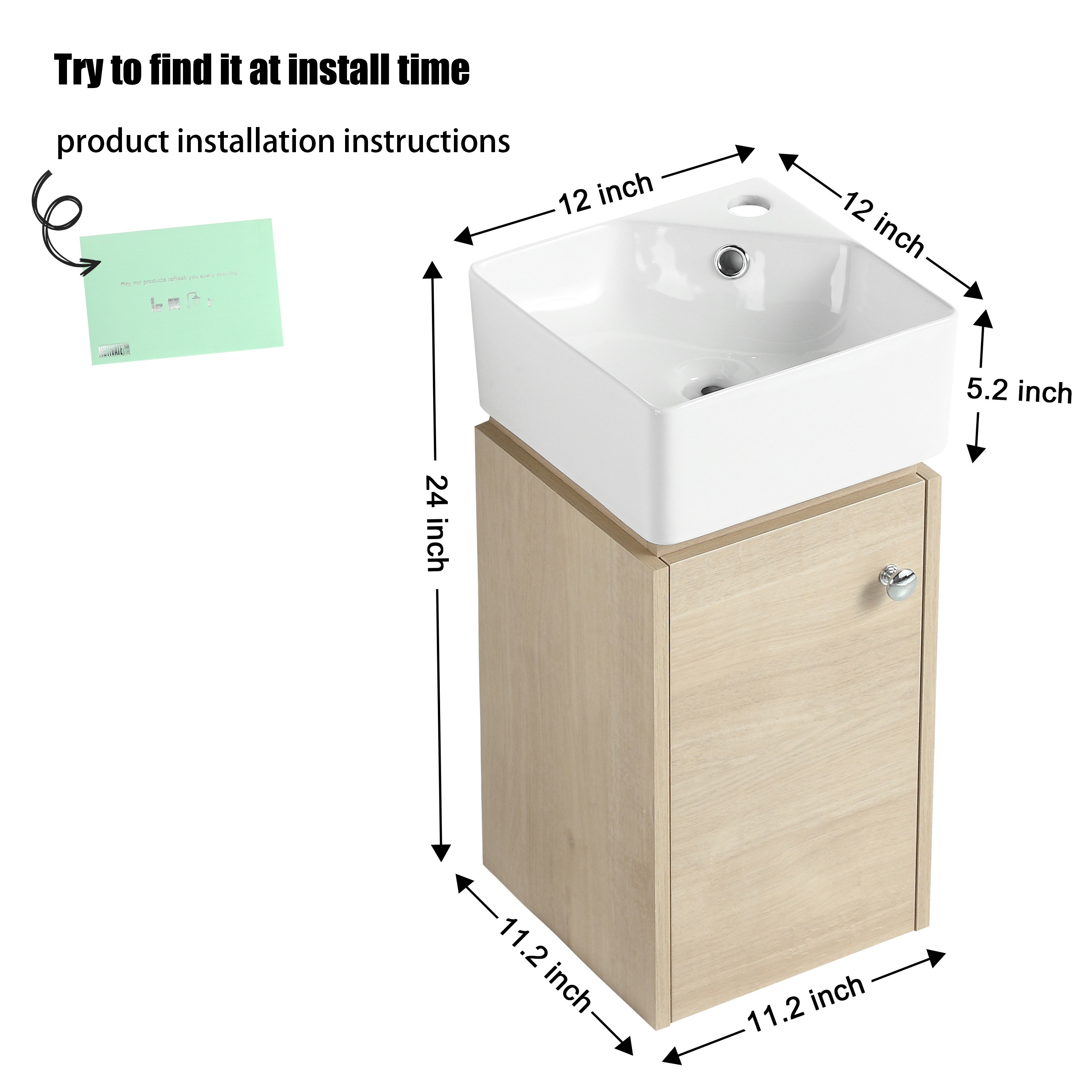 Bathroom Vanity Sink Floating Bathroom Vanity Small Space - Temu