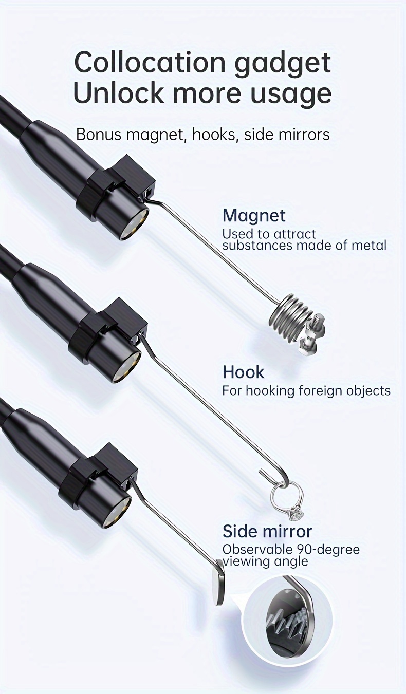 Industrial Hd Endoscope Camera Ips Screen Usb Charging - Temu Philippines