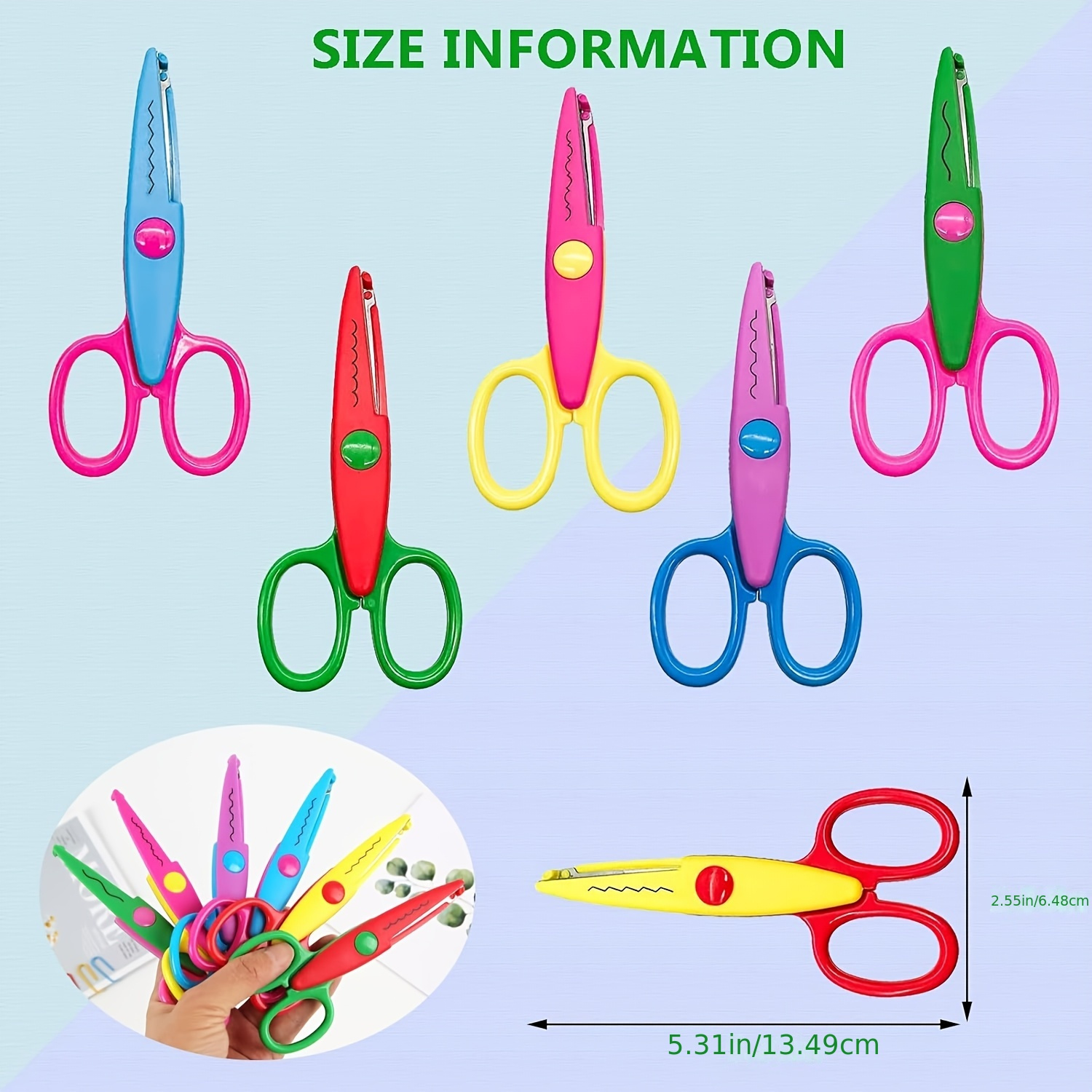 Safety Craft Scissors Set Colored Plastic Art Scissors Diy - Temu