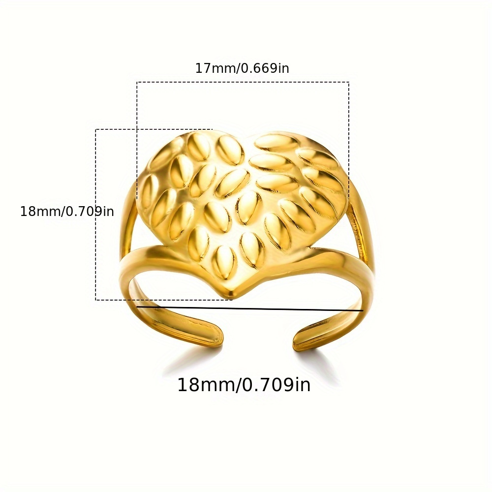Personality Creative 18k Gold Plated Stainless Steel Love - Temu United ...