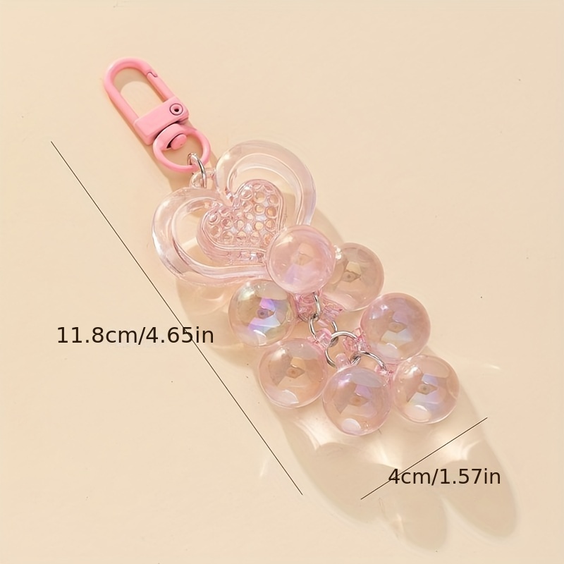 Transparent Beaded Key Chain Shape Couple Small - Temu Australia
