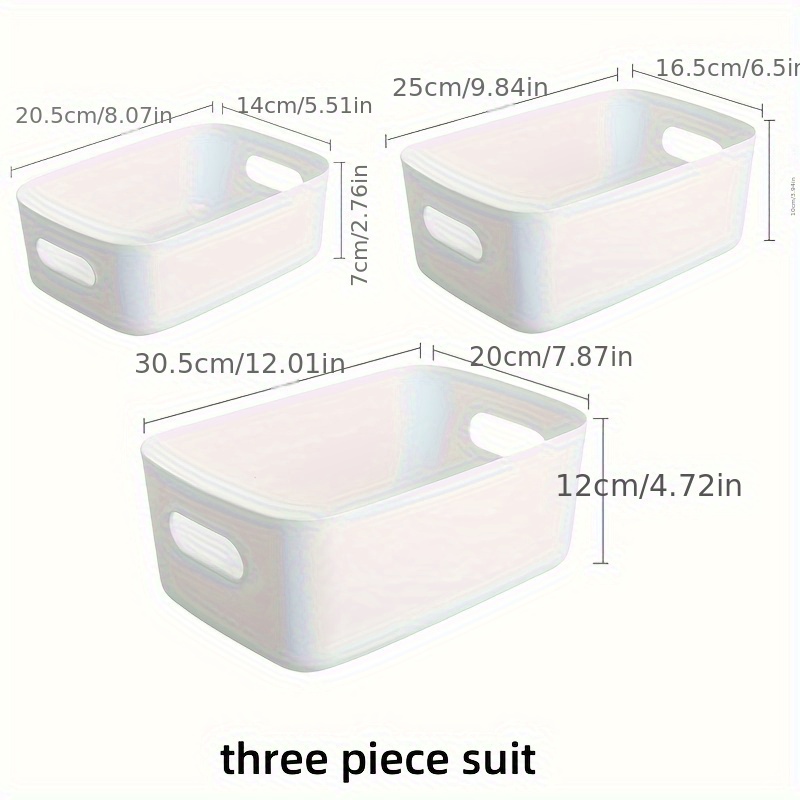3pcs Desktop Plastic Box Cosmetic Organizing Box Kitchen - Temu United ...