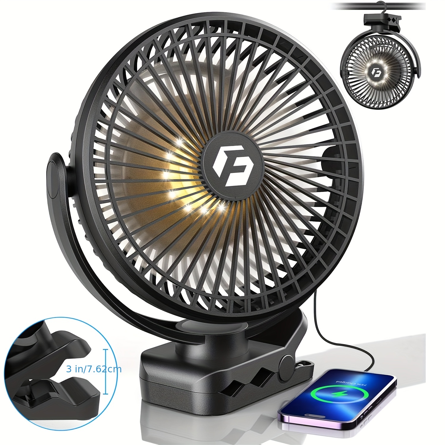 portable fan sold on Temu United States