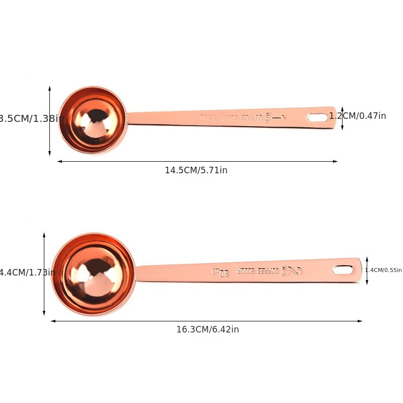 Stainless Steel Coffee Measuring Spoon, Long Handle Bean Measuring ...