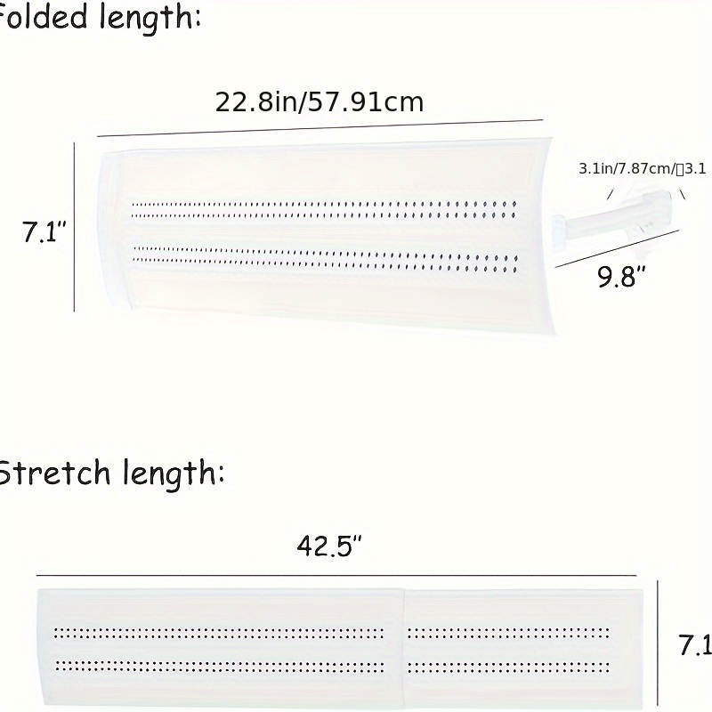 Universal Abs Air Conditioner Deflector Retractable Anti Direct Blowing ...