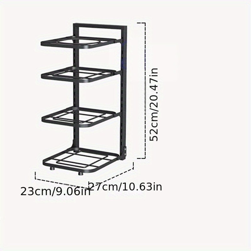 1pc Kitchen Shelf Pots And Pans Storage Rack Multi Layer Countertop ...