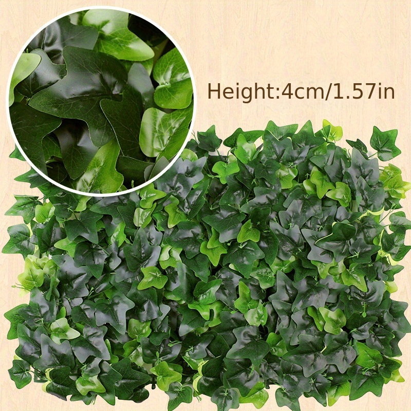 1pc Green Plant Wall Simulation Plant Wall Decoration Plastic Fake Lawn ...