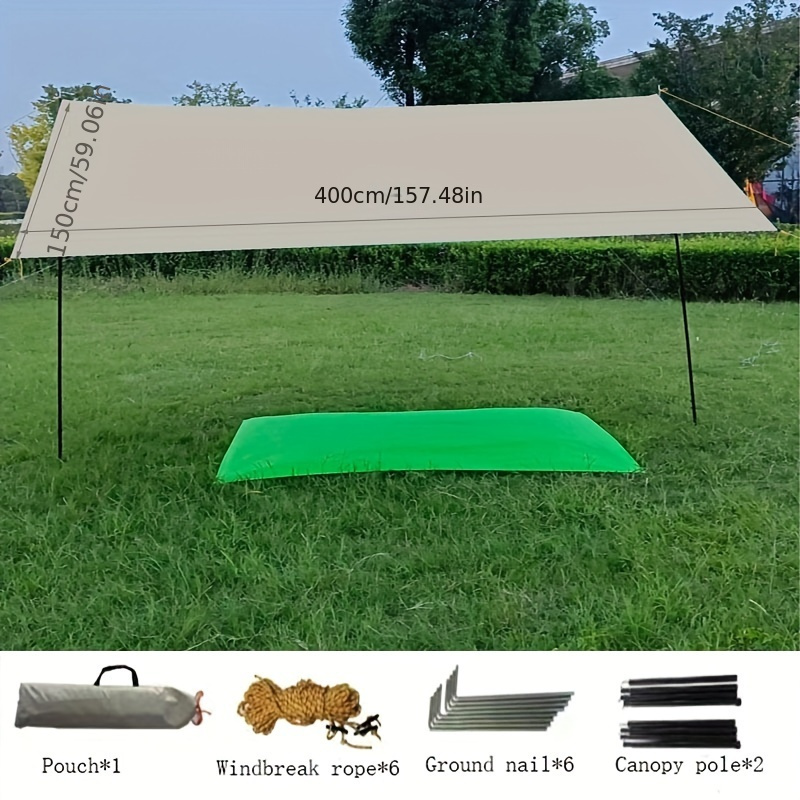Outdoor Camping Awning Tent Uv Protection Rainproof Portable Canopy ...