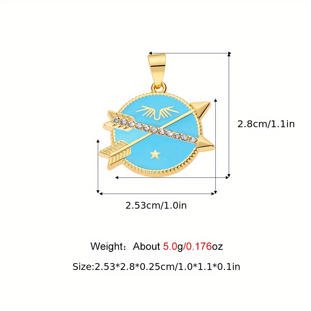 Trendy Alloy Pendant Arrow Heart Round Pendant Alloy - Temu United Kingdom