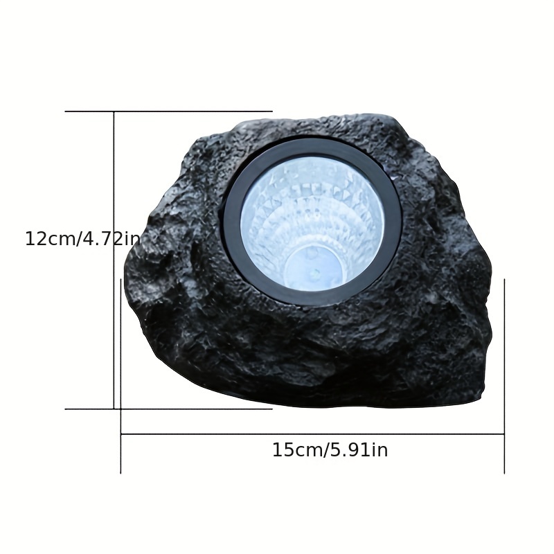 Solar Stone Lamp Fence Steps Stairs Decks Fences Paths Patio - Temu ...