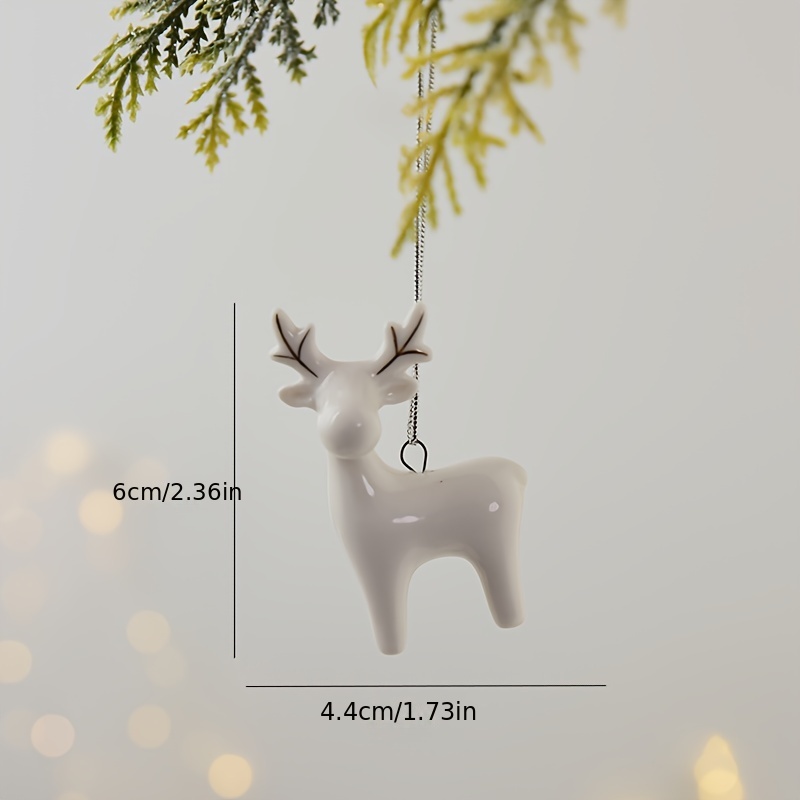 Ceramic Christmas Snow House Christmas Tree Decoration - Temu United ...