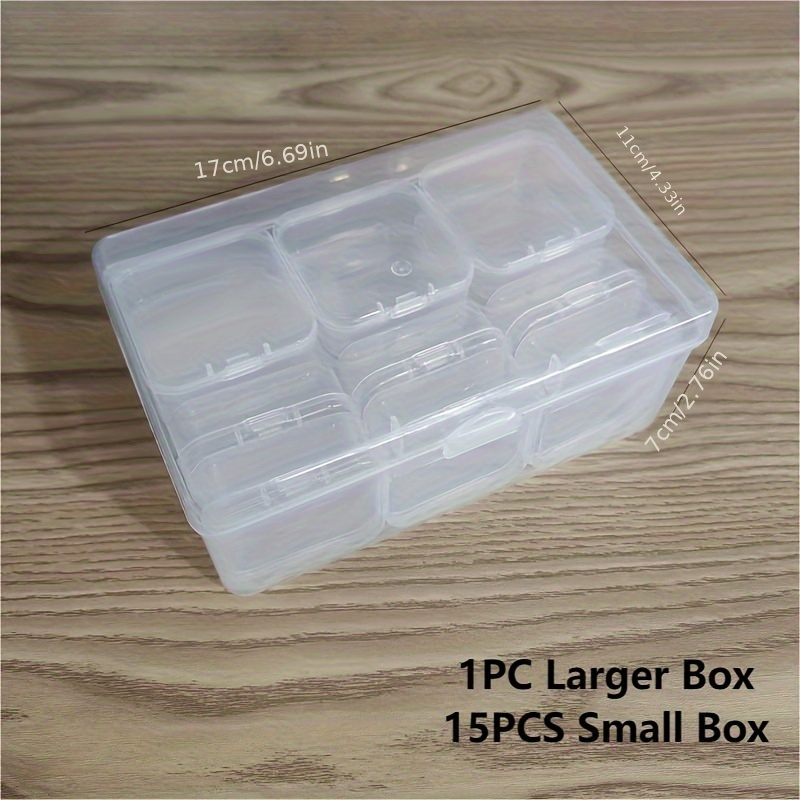 Jewelry Storage Box Detachable Transparent Pill Box Plastic - Temu ...