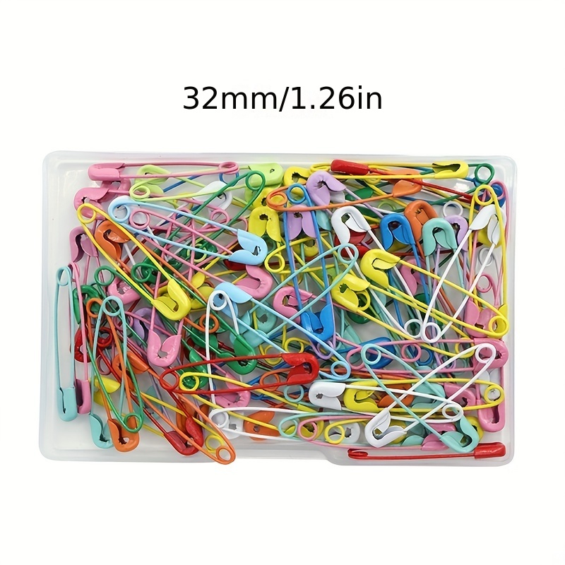 100pcs 26 mixed colorful pins decoration clothing fixed pins safety ...